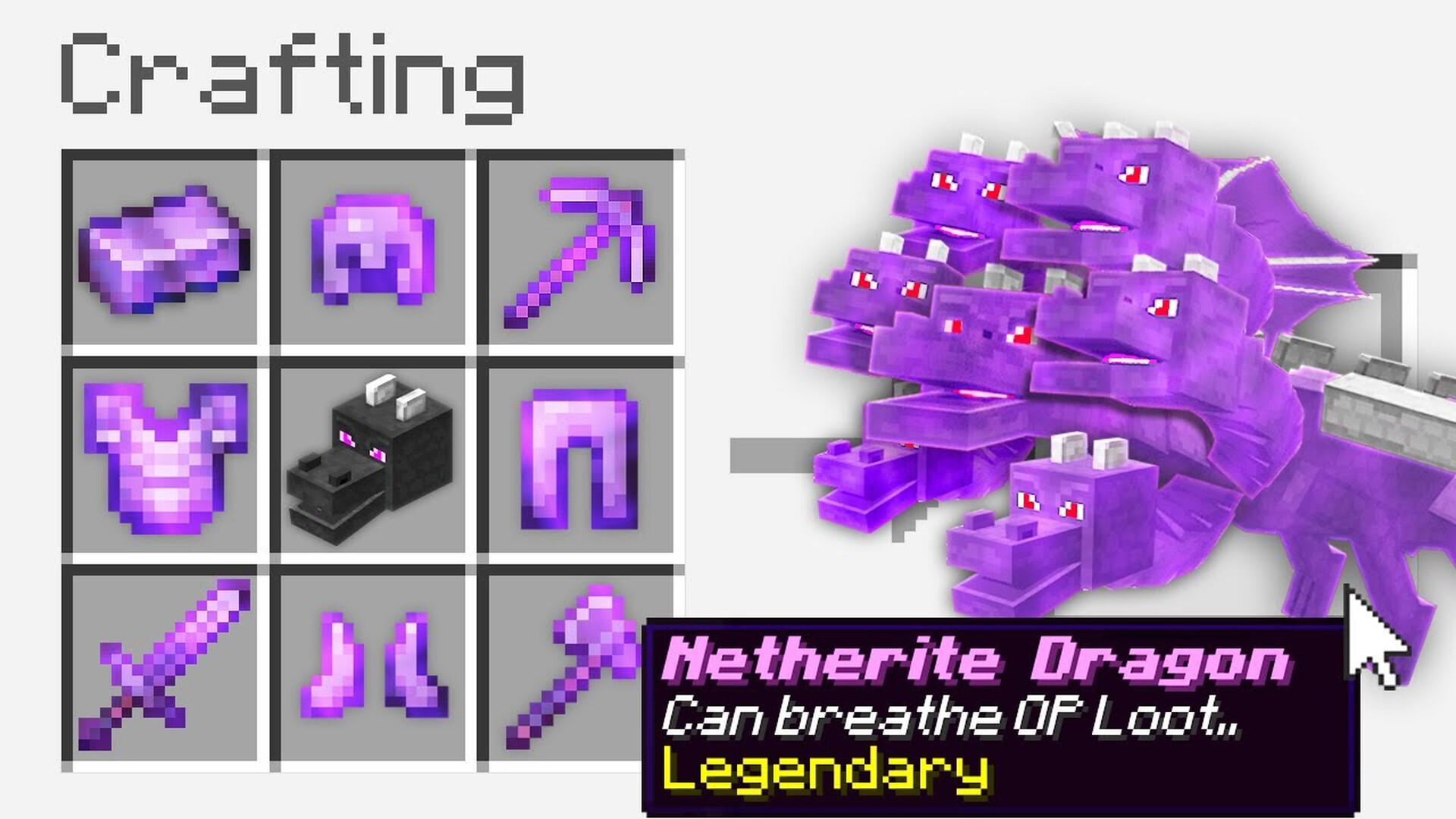 Netherite Dragon Mod+Other Netherite Mobs Minecraft Mod