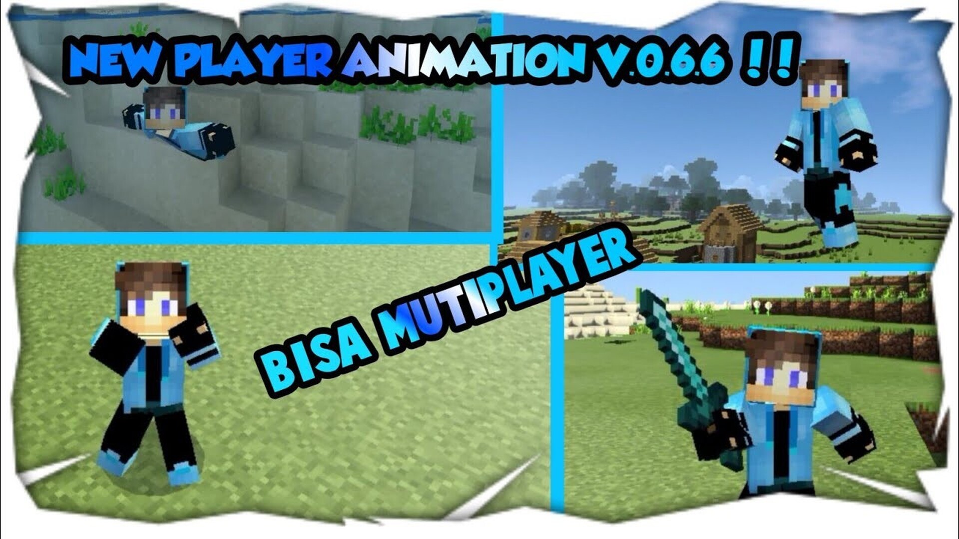 NEW PLAYER ANIMATION V.0.6.6 !! Mcpe Minecraft Mod