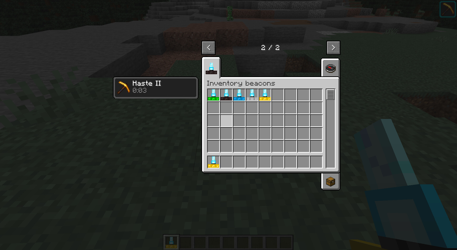 Inventory beacons Minecraft Mod