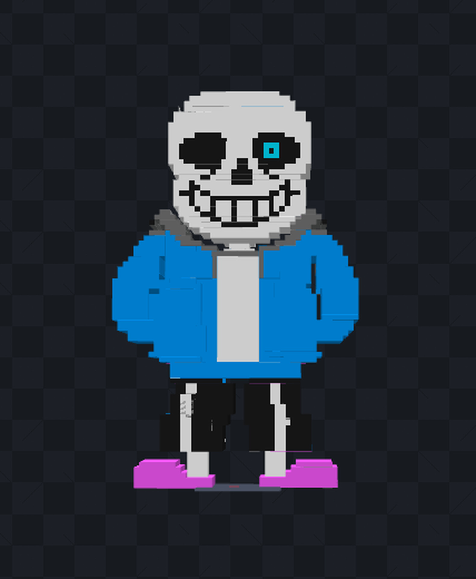 Sans UT pixel art edition for bedrock addons download Minecraft Mod