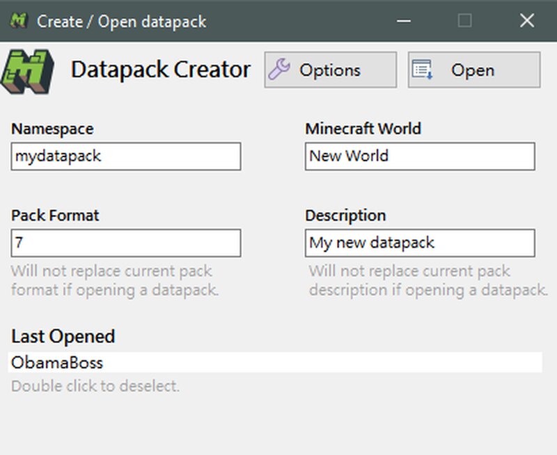 Datapack Creator IDE v1.3.0 Minecraft Mod
