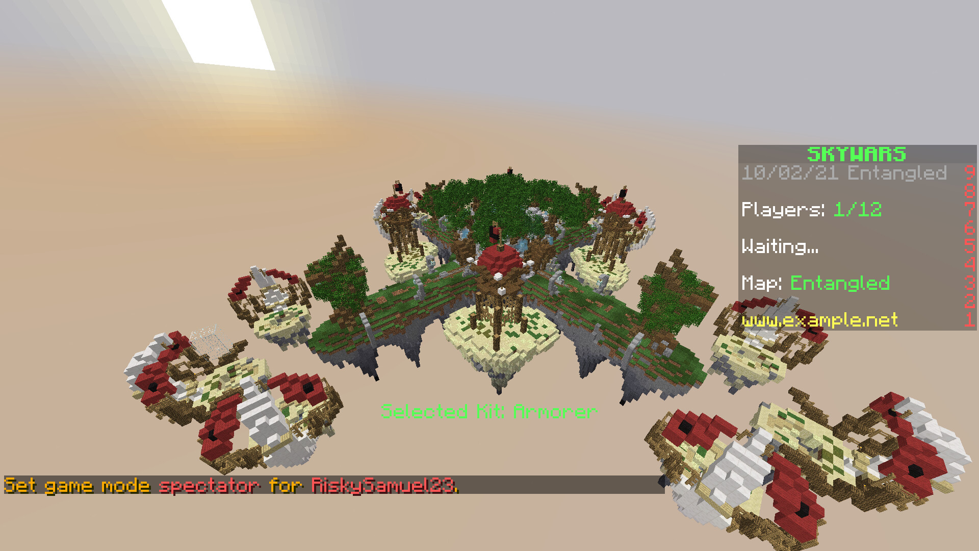 Fully working skywars server with many maps Minecraft Mod