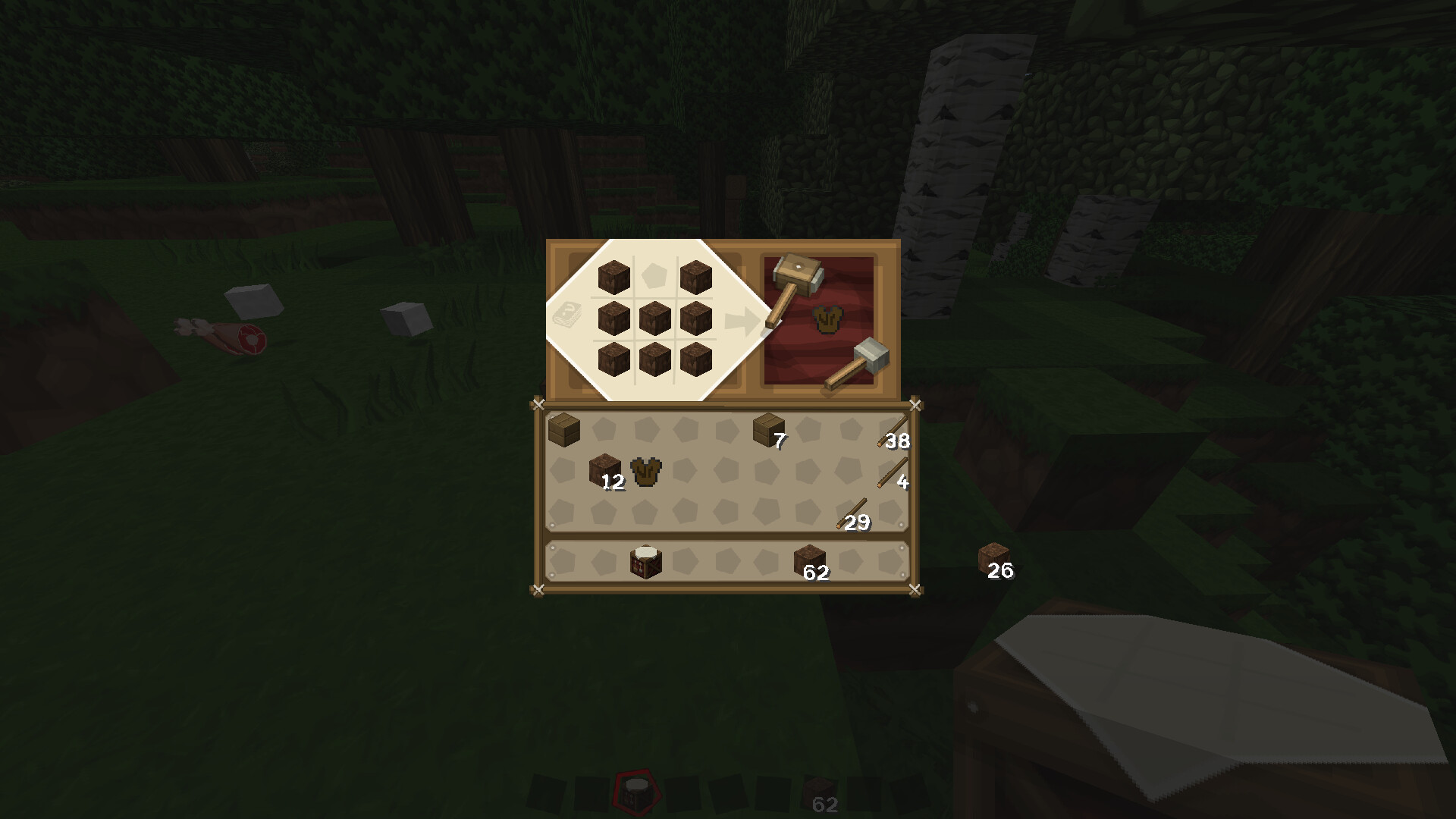 minecraft but you can craft dirt tool Minecraft Mod