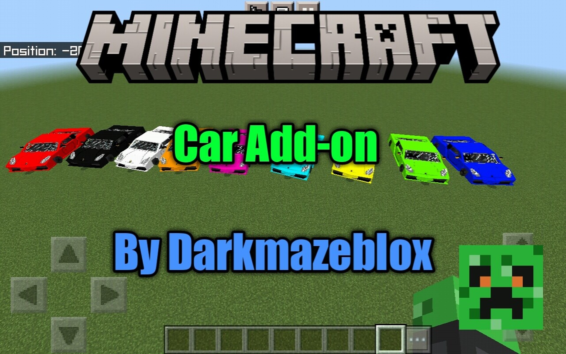 Car Add-on by darkmazeblox. [Bedrock edition] Minecraft Mod