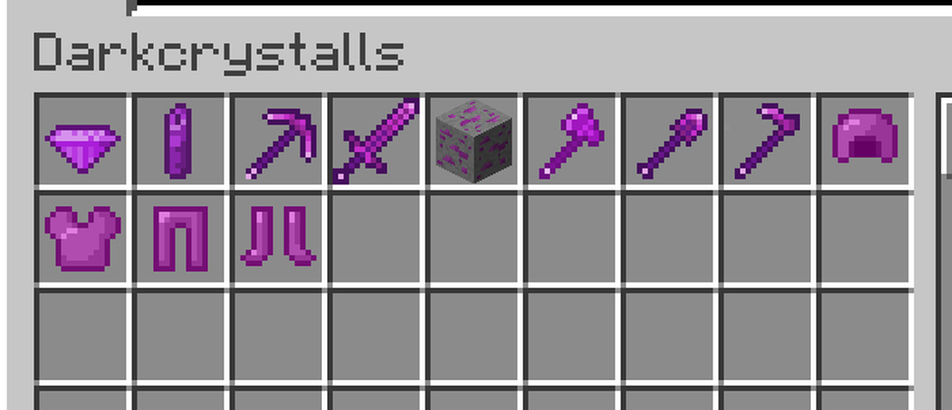 Dark crystall Minecraft Mod