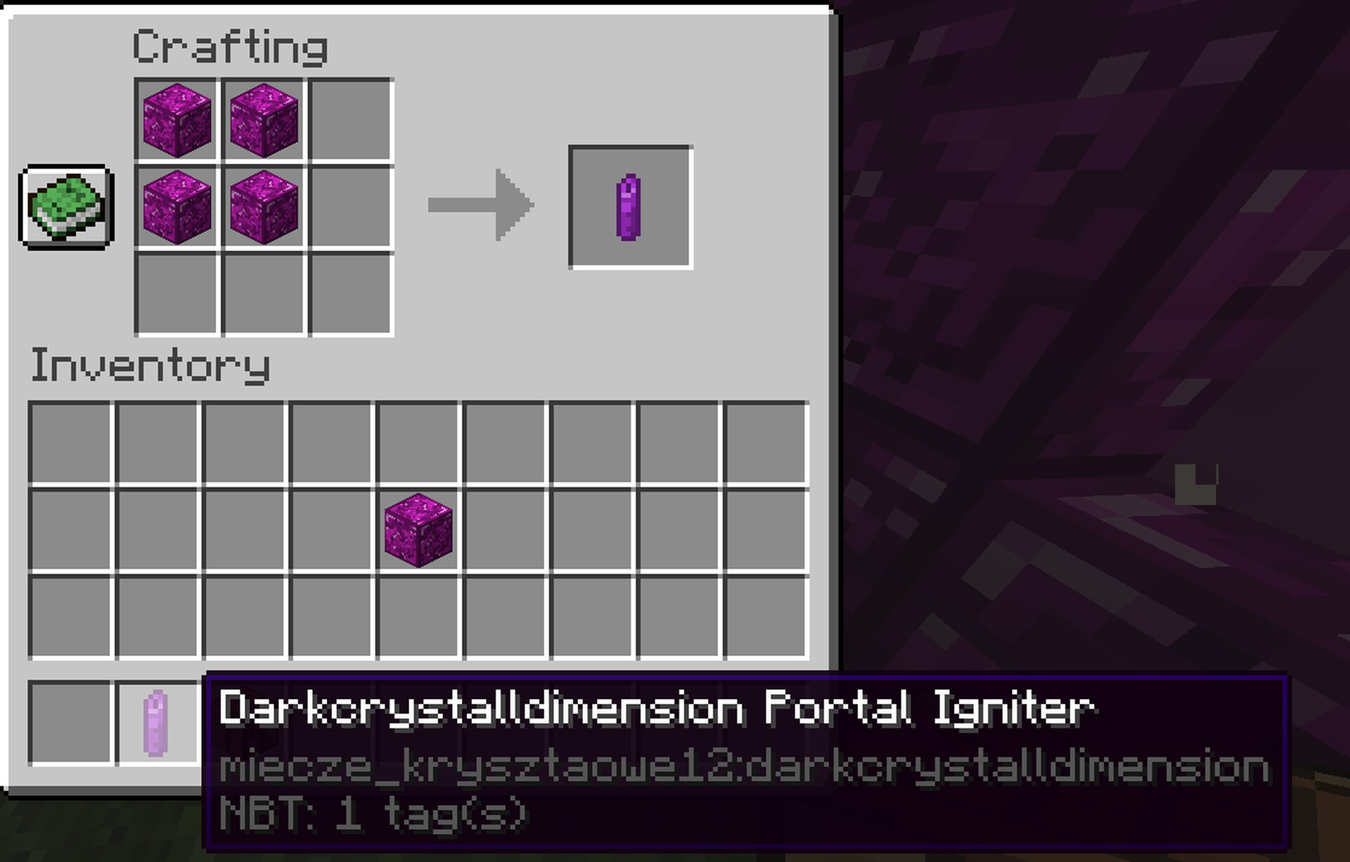 Dark crystall Minecraft Mod
