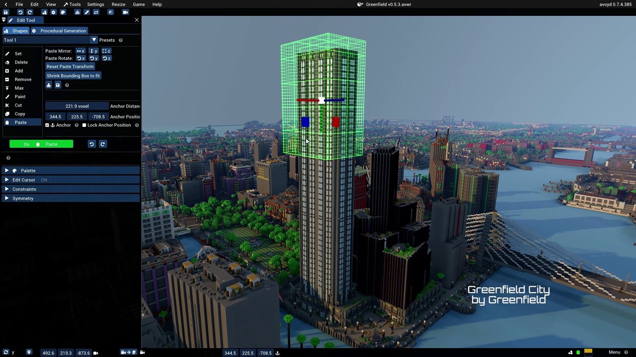 Avoyd Voxel Editor - Minecraft Map Viewer, Editor, Renderer, Exporter to Mesh Minecraft Mod