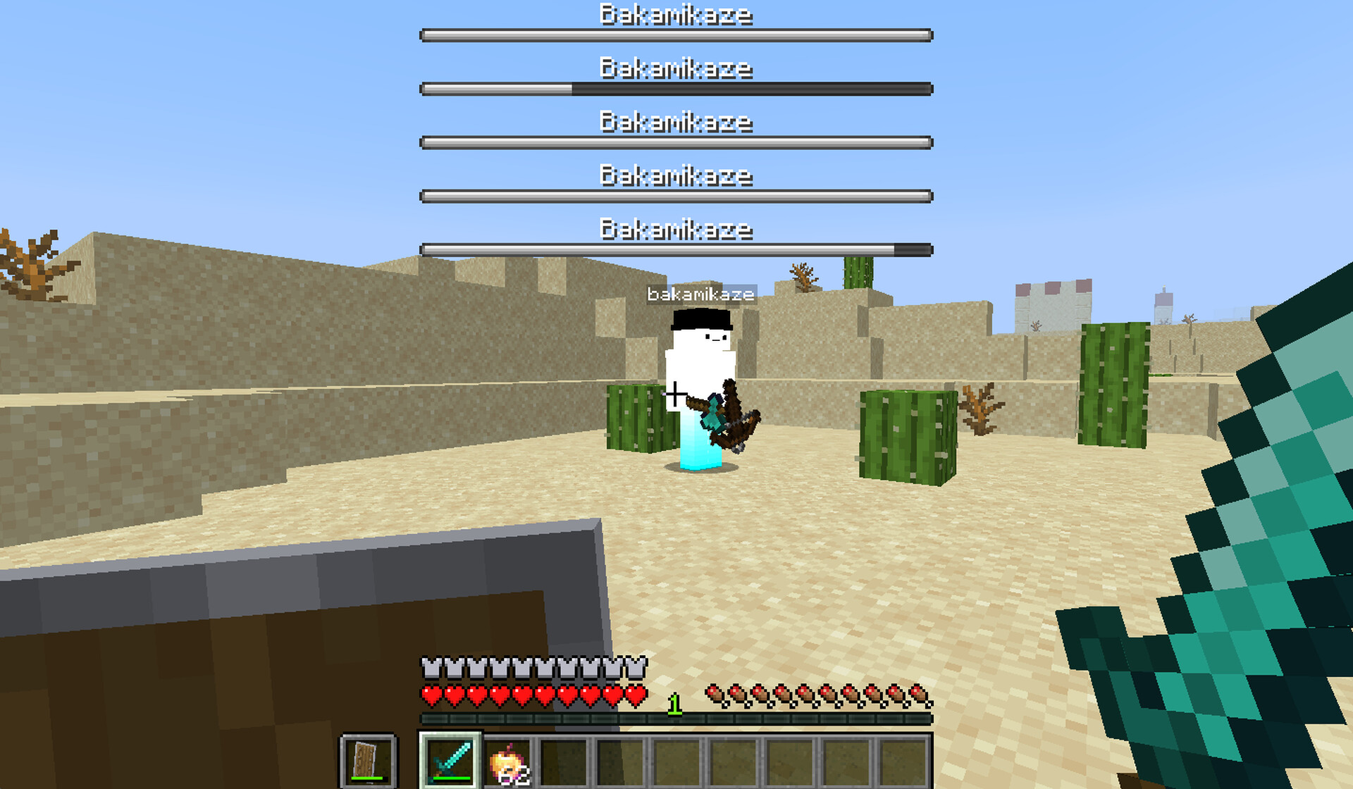 My friend -> Boss fight :) Minecraft Mod