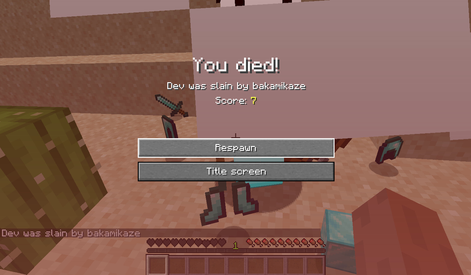 My friend -> Boss fight :) Minecraft Mod