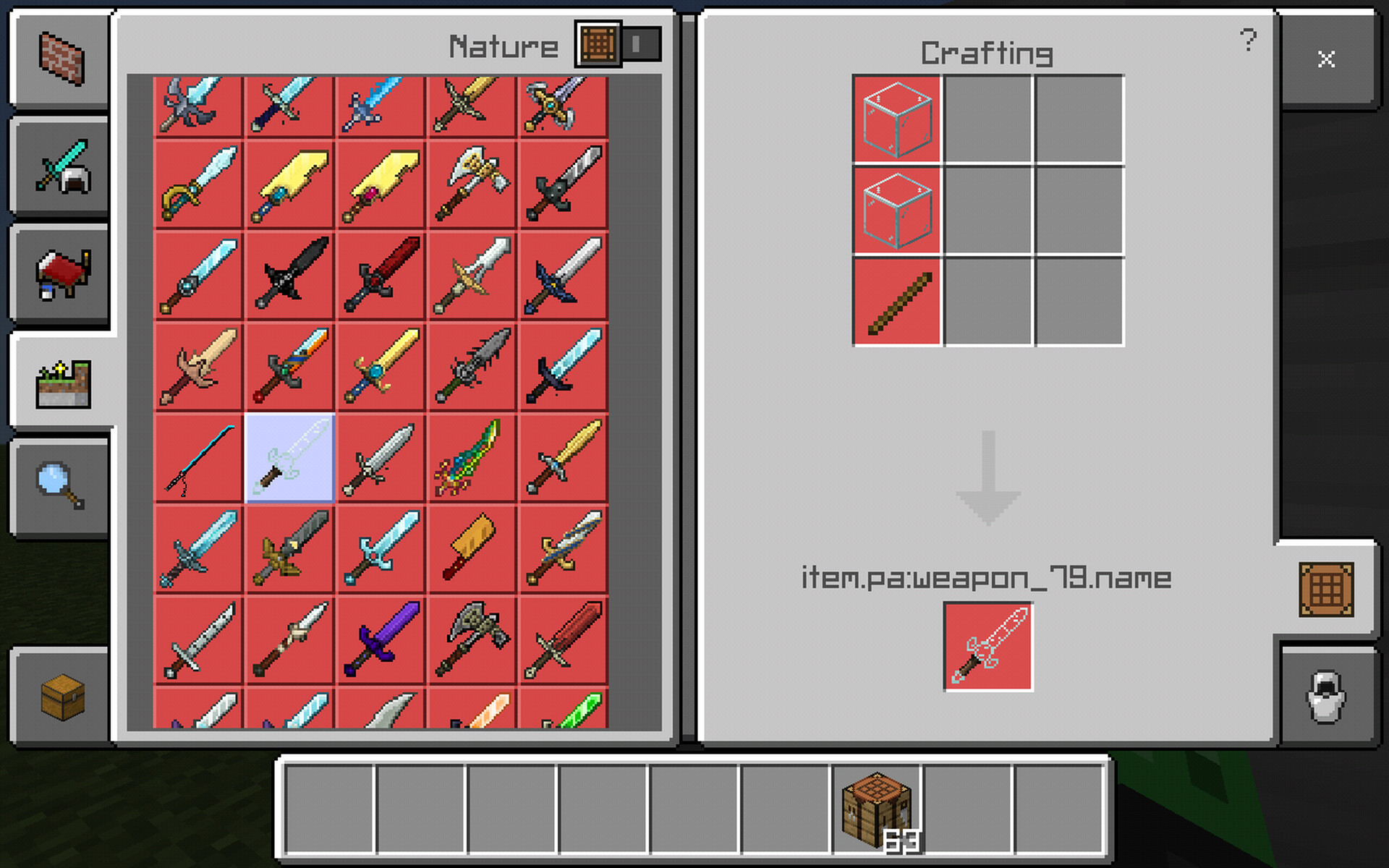 Weapon+ add-on by darkmazeblox. Minecraft Mod
