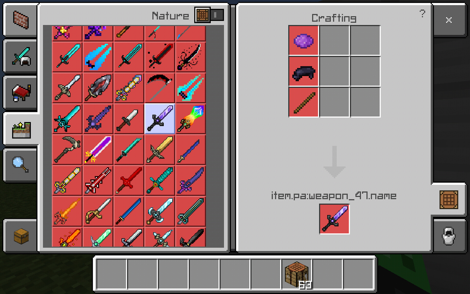 Weapon+ add-on by darkmazeblox. Minecraft Mod