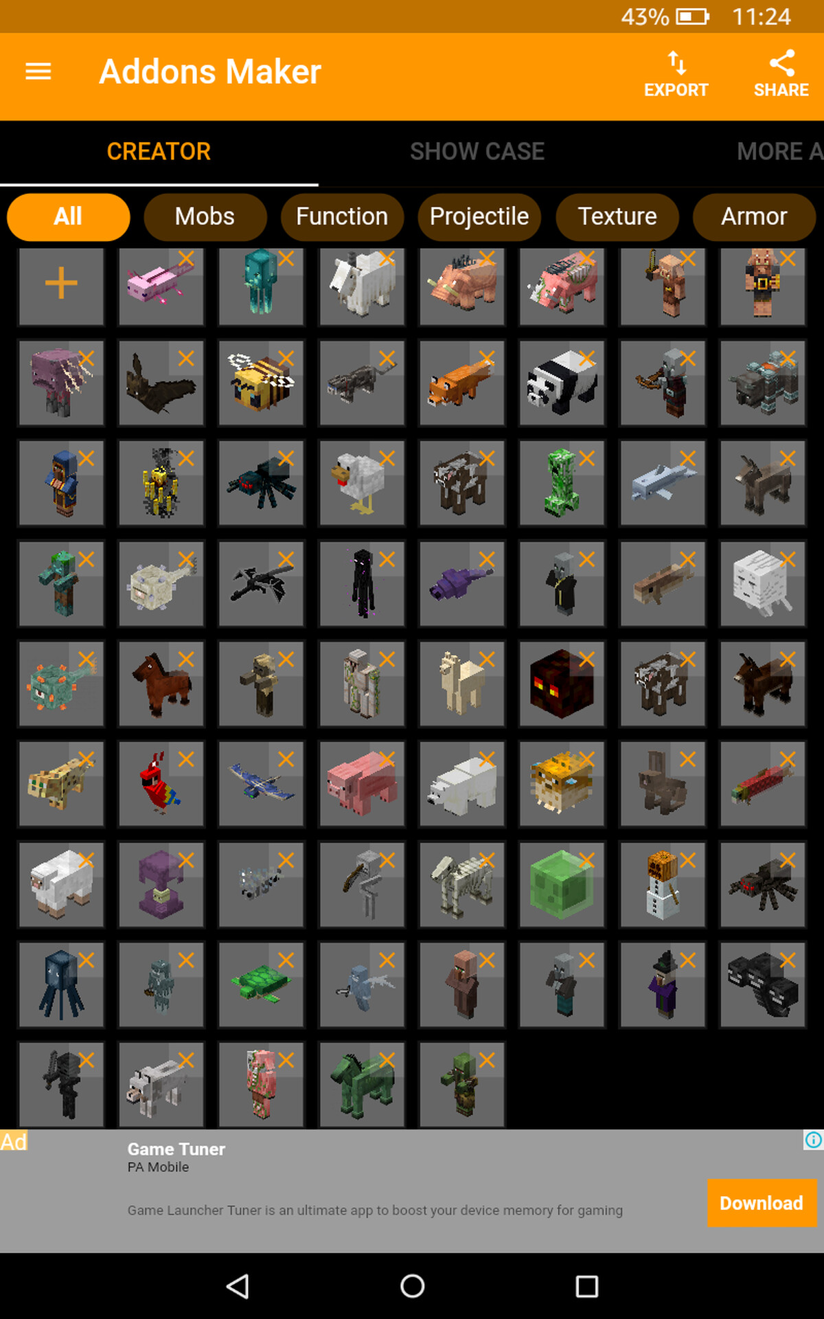 Tameable add-on by darkmazeblox.[bedrock edition ] . Minecraft Mod