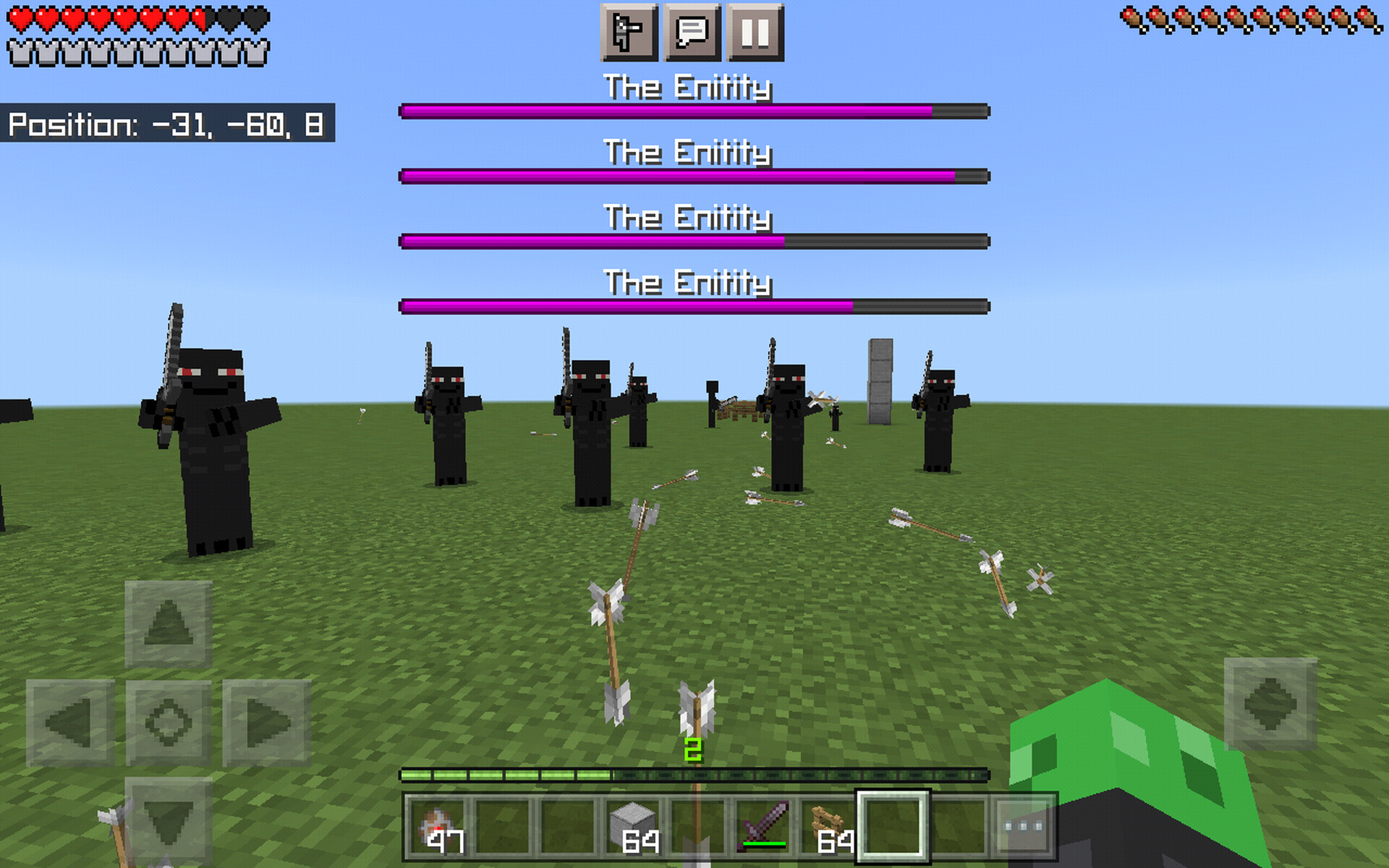 The Entity add-on by darkmazeblox[bedrock edition]. Minecraft Mod