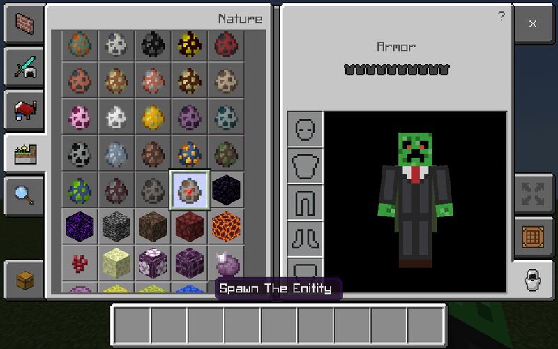 The Entity add-on by darkmazeblox[bedrock edition]. Minecraft Mod
