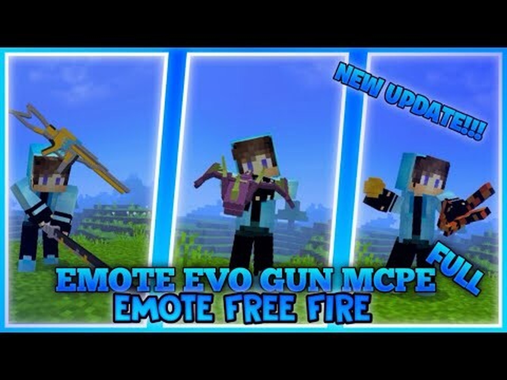 ADDON EMOTE EVO GUN MCPE FULL | EMOTE FREE FIRE NEW UPDATE!!! Minecraft Mod