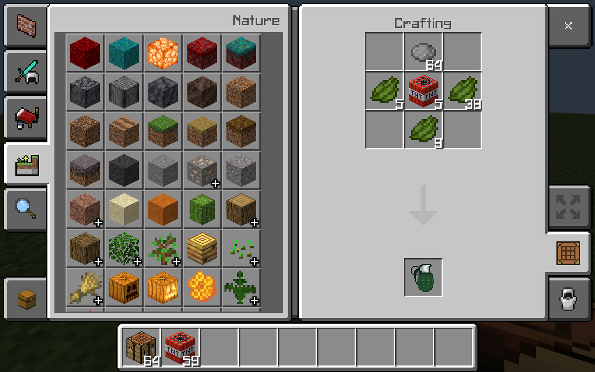 Grenade add-on by darkmazeblox.[bedrock edition]. Minecraft Mod