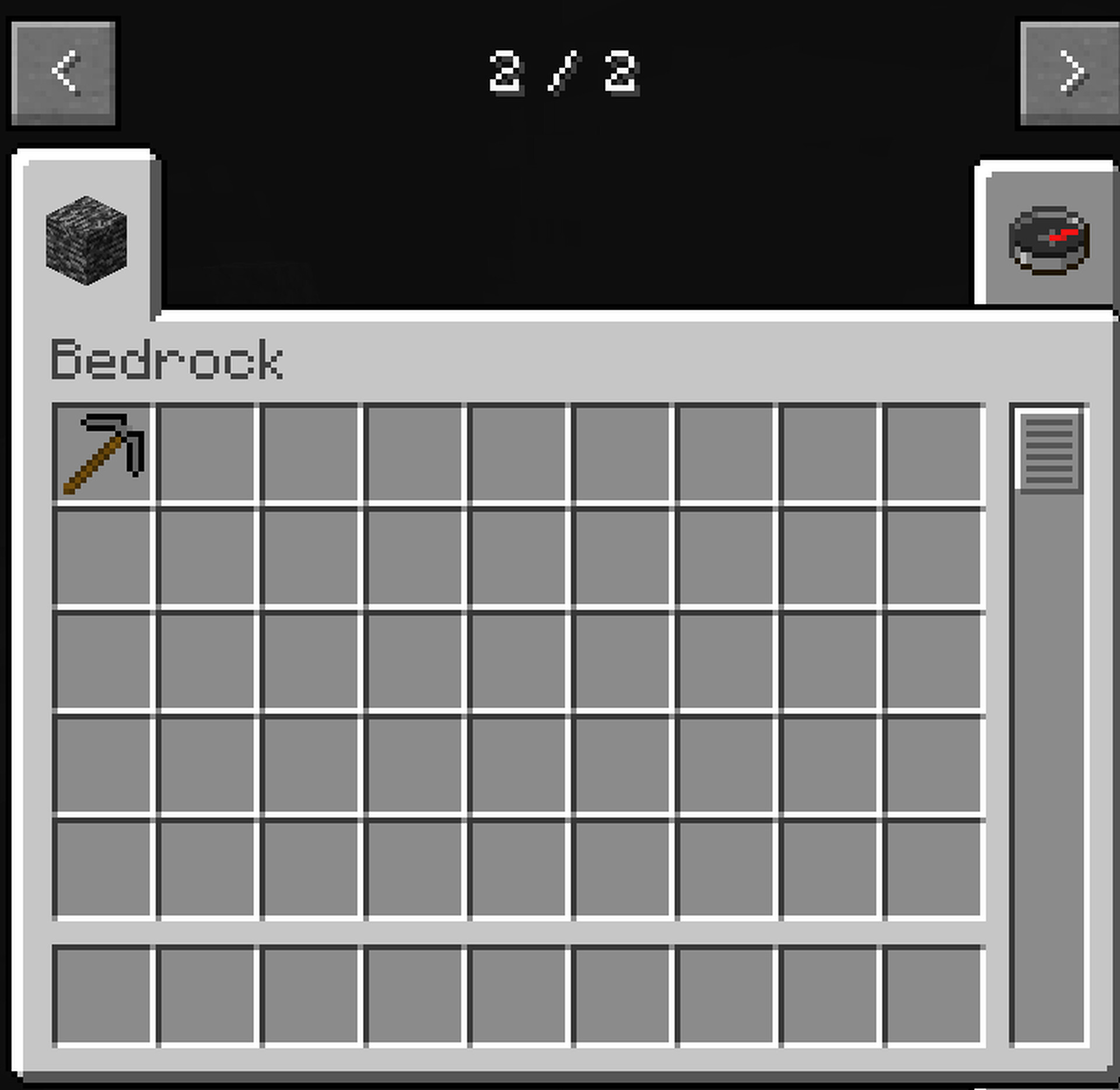 Bedrock Pickaxe Minecraft Mod