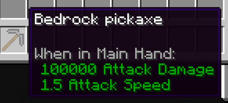 Bedrock Pickaxe Minecraft Mod