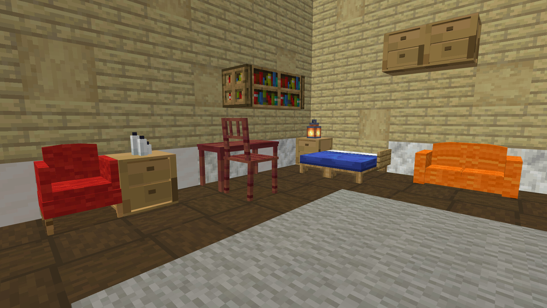Furniture 3D Pack mod for Minecraft Bedrock edition Minecraft Mod