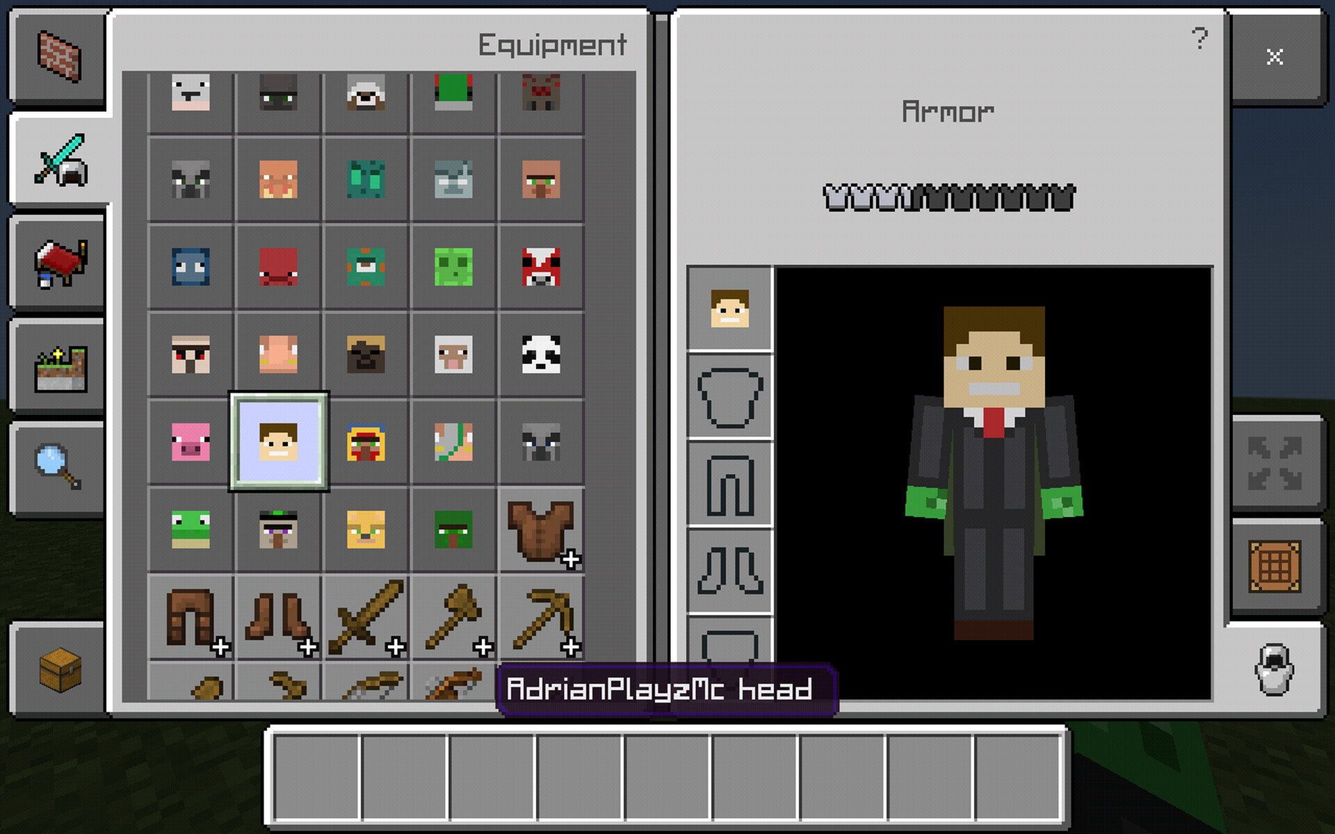 Mob head drop add-on by darkmazeblox.[bedrock edition] AdrianPlayzMc's ...