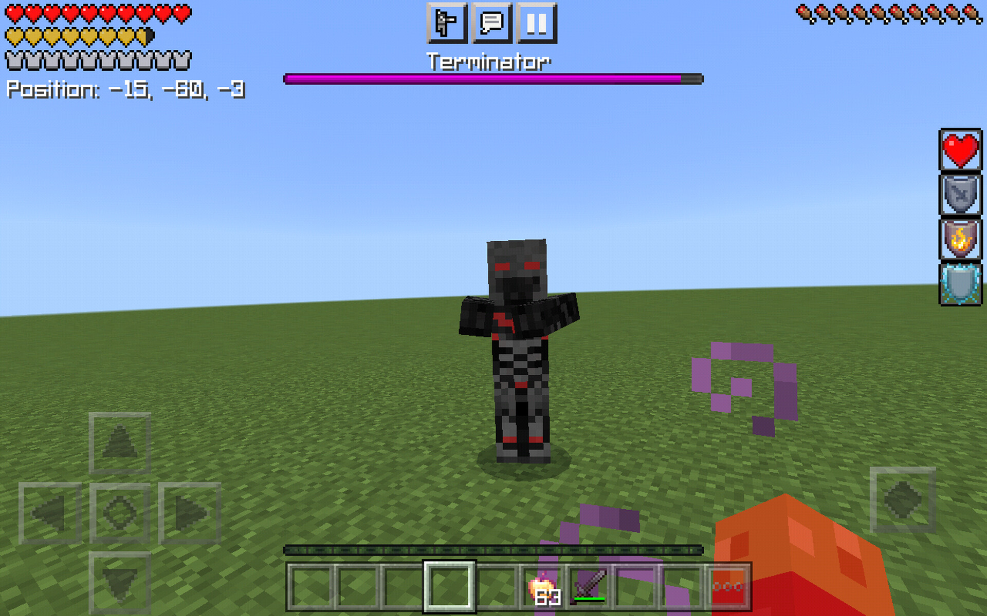 Terminator add-on by darkmazeblox.[bedrock edition]. Minecraft Mod