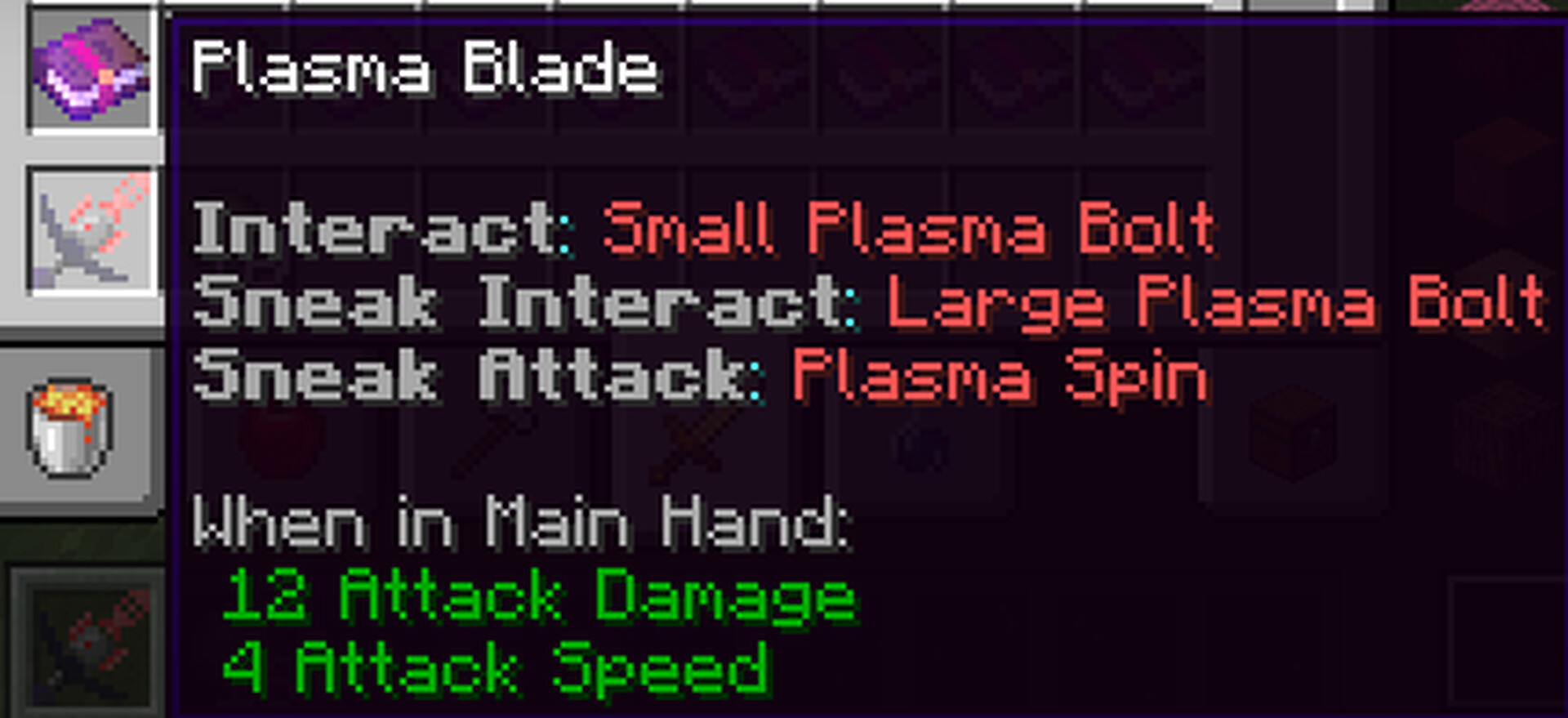 Overkill Plasma Blade Minecraft Mod