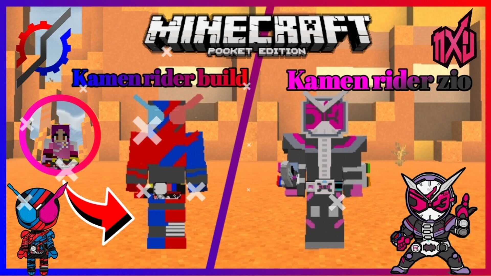 Addon terkeren Kamen rider terbaru Minecraft pe Minecraft Mod