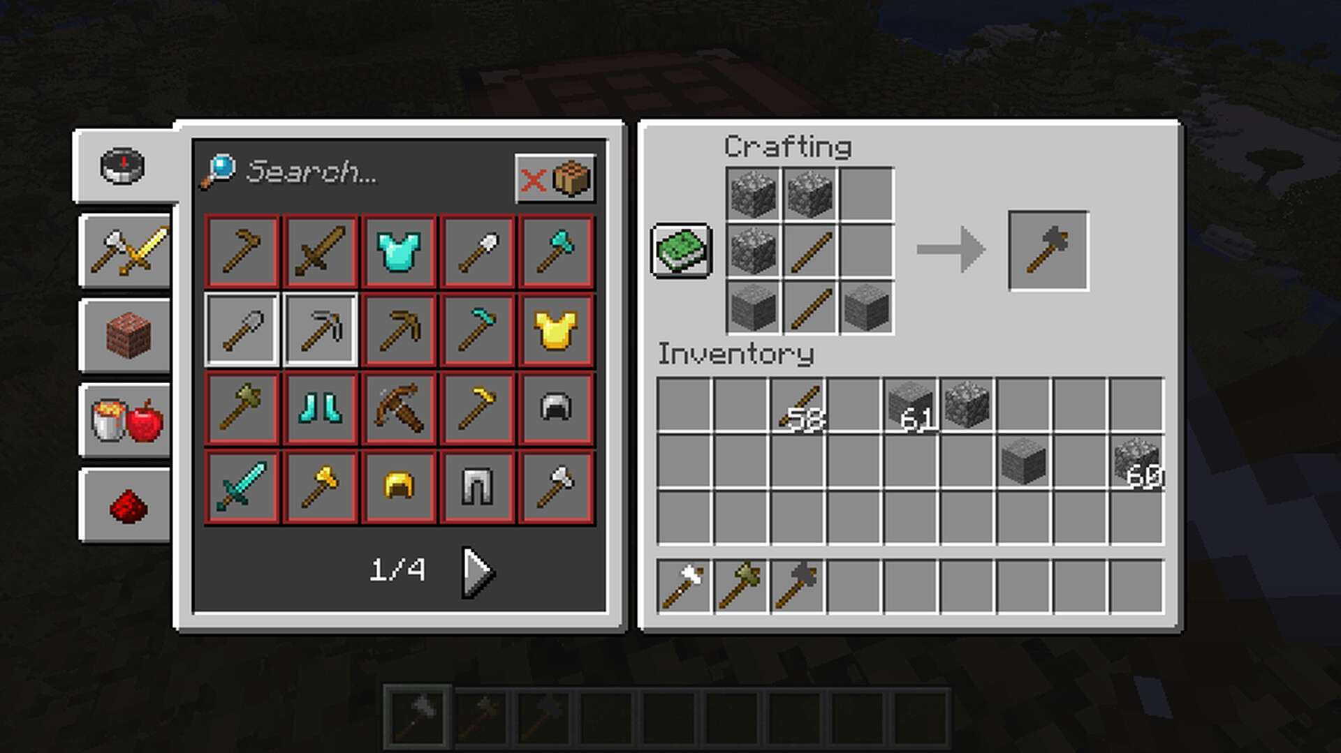 Minecraft but thier different axe Minecraft Mod