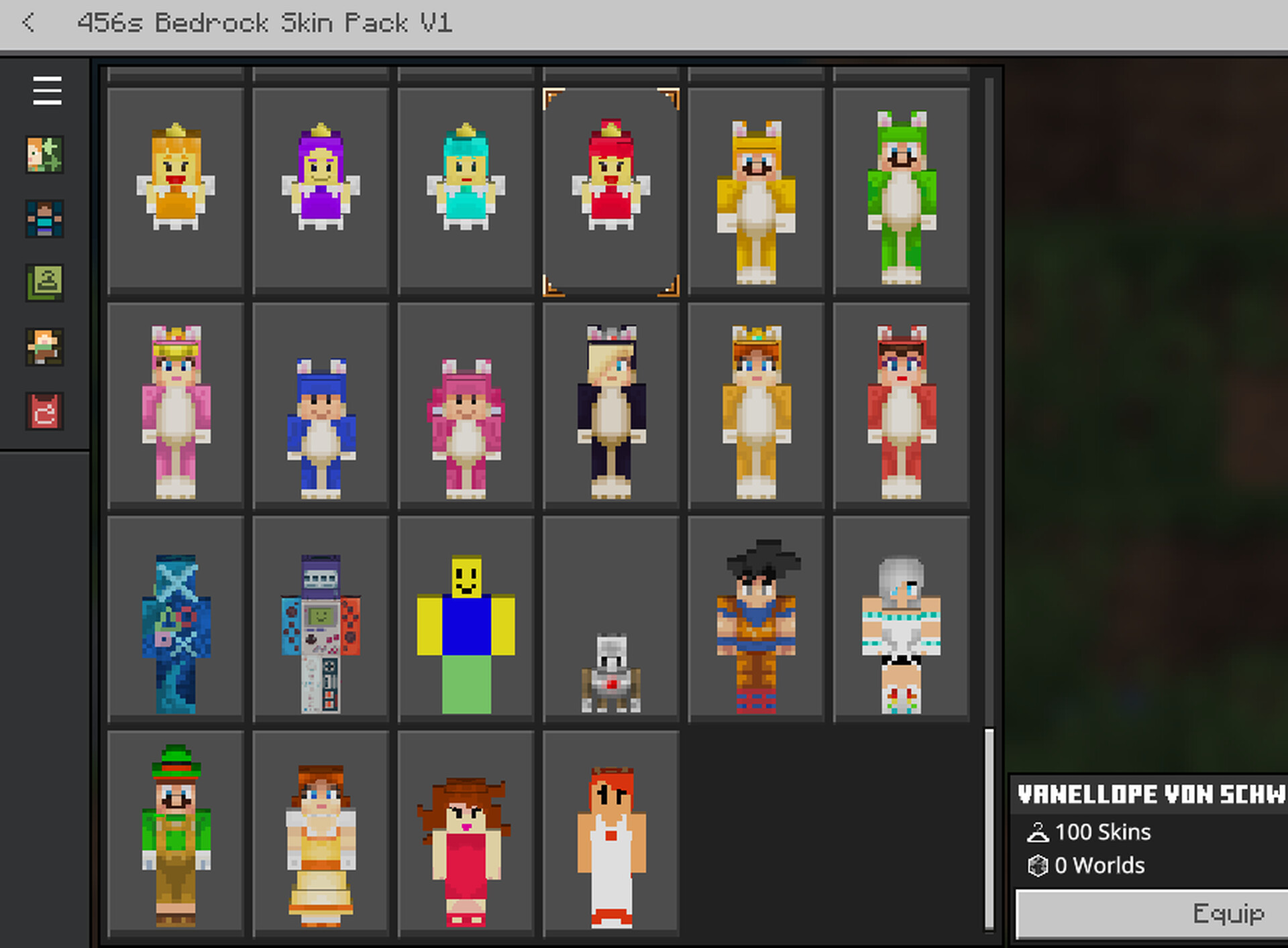 45625w's Bedrock Skin Pack V1.2 Minecraft Mod