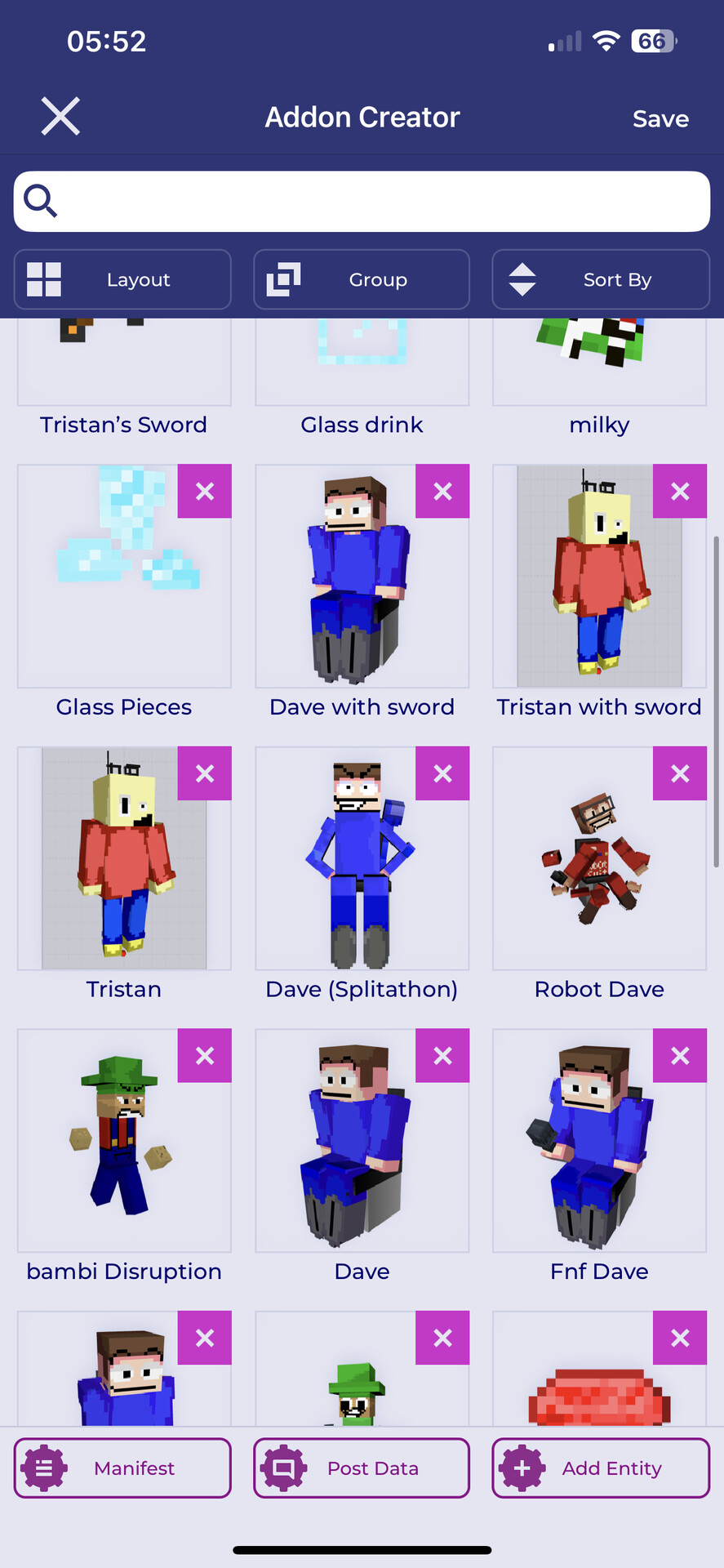 Dave&Bambi/Dnb And Golden apple V.2 Minecraft Mod