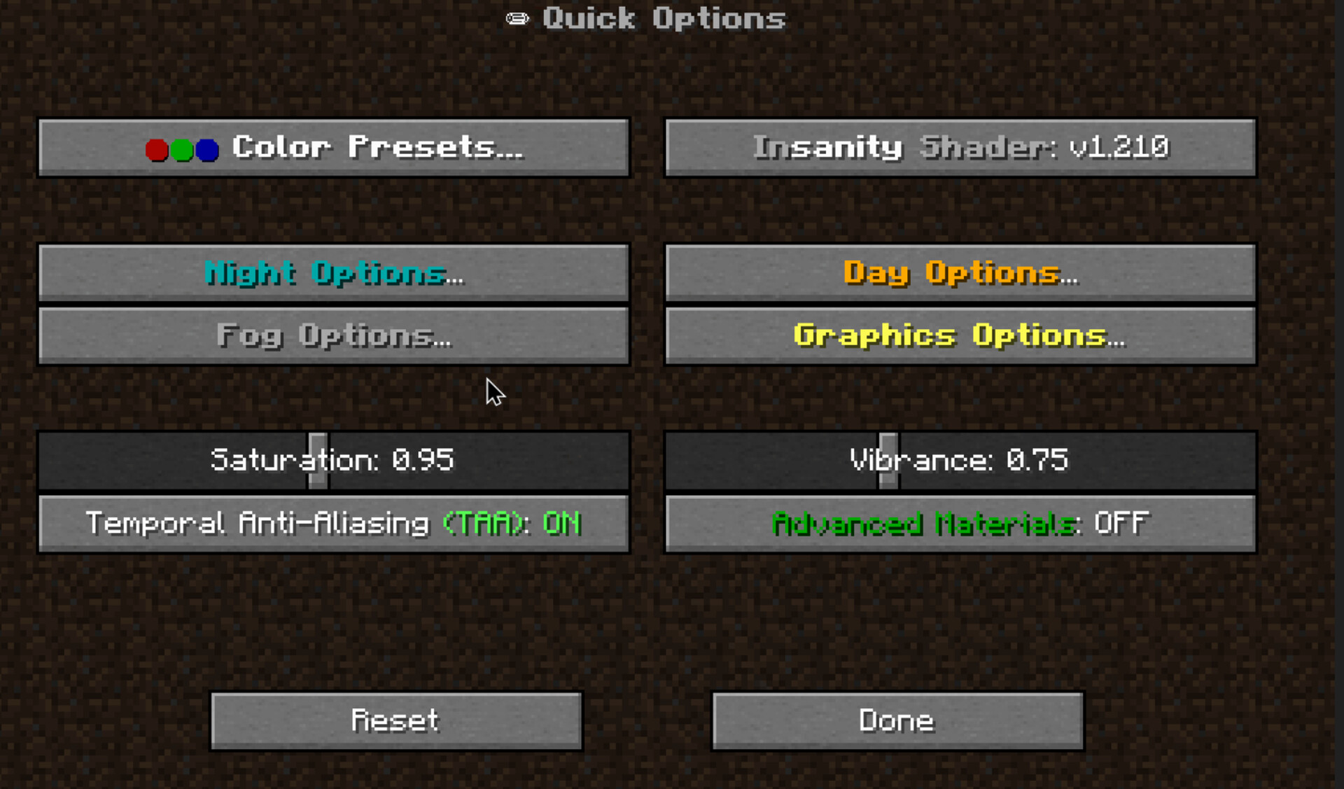 Insanity Shader (1.8-1.19) Minecraft Mod