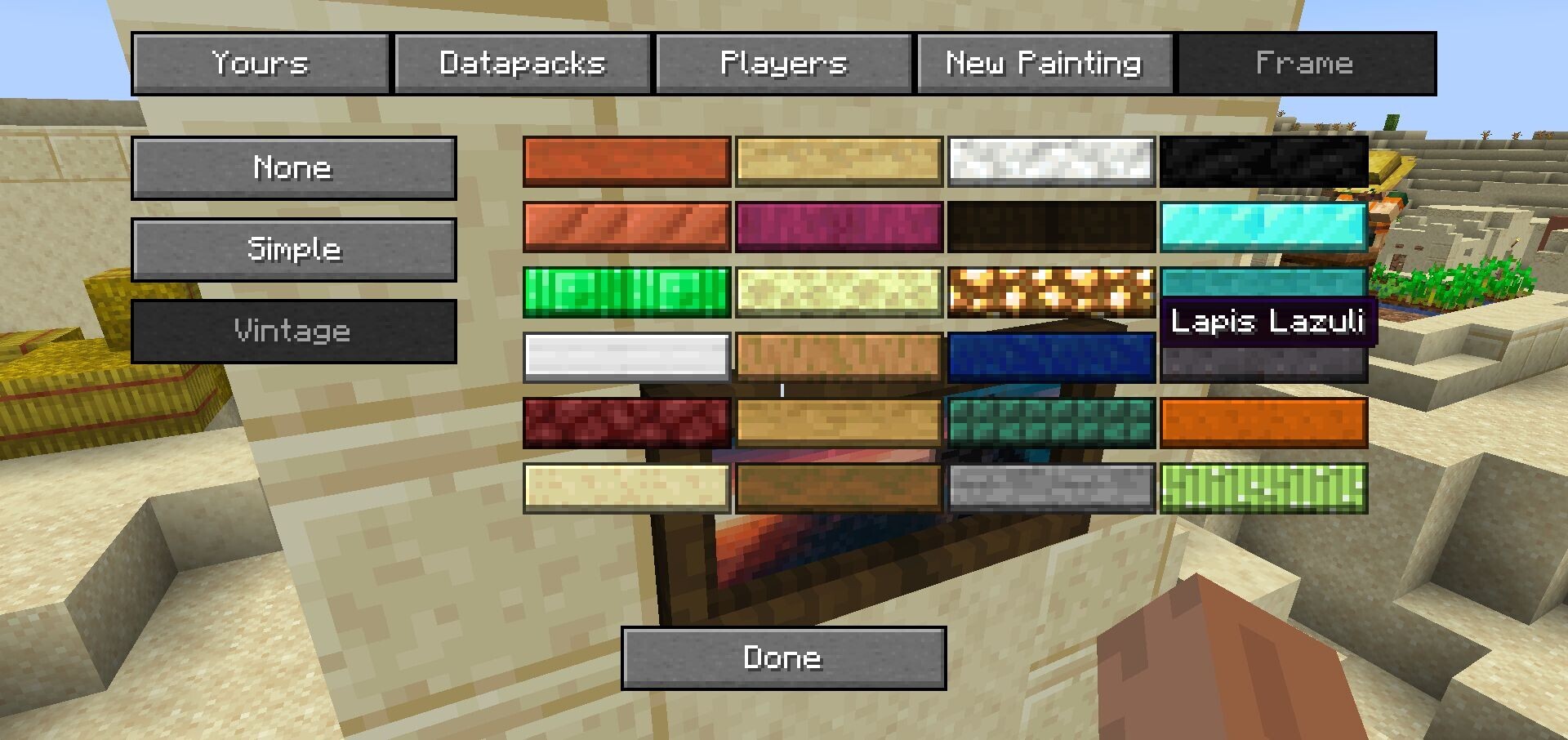 Immersive Paintings Minecraft Mod