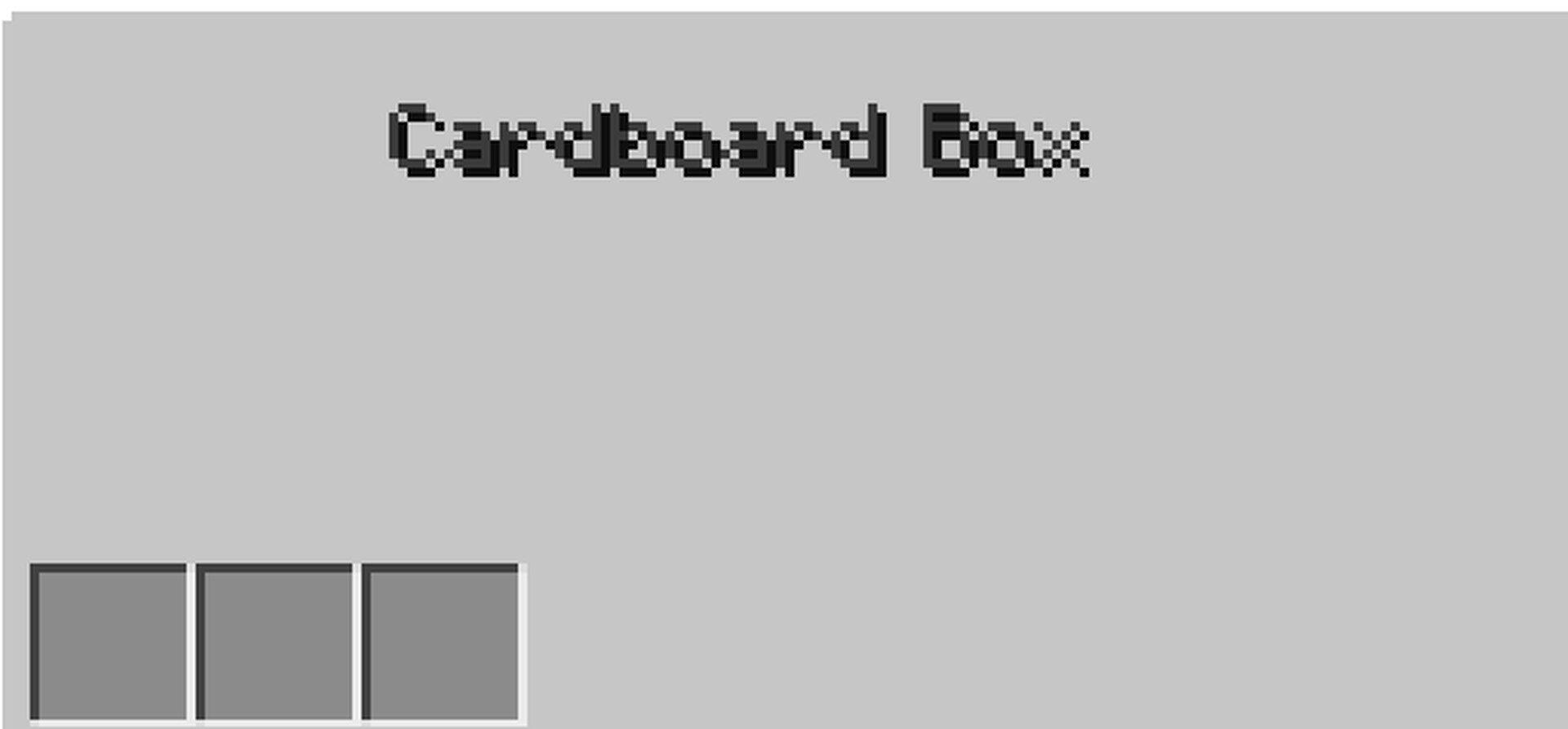 Cardboard Boxes Minecraft Mod