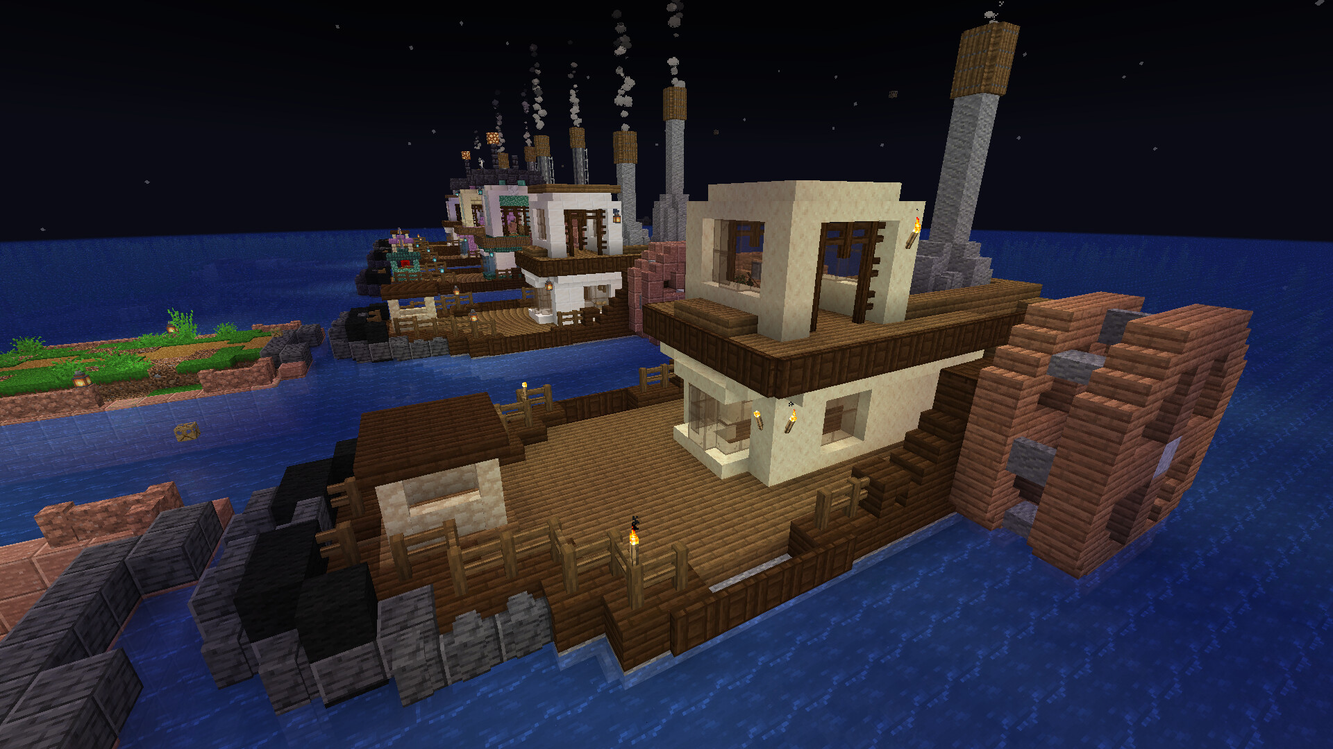 Forester Paddleboat & Barge for Minecolonies. Minecraft Mod