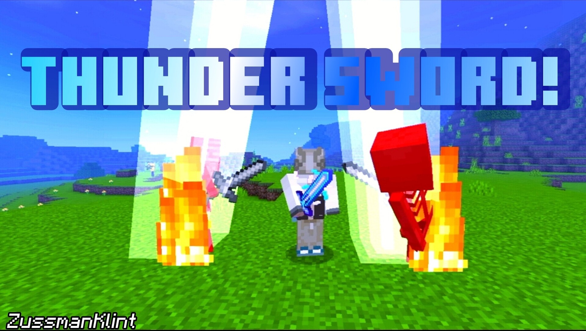 Thunder Sword Addon MCPE/Bedrock 1.19 Minecraft Mod