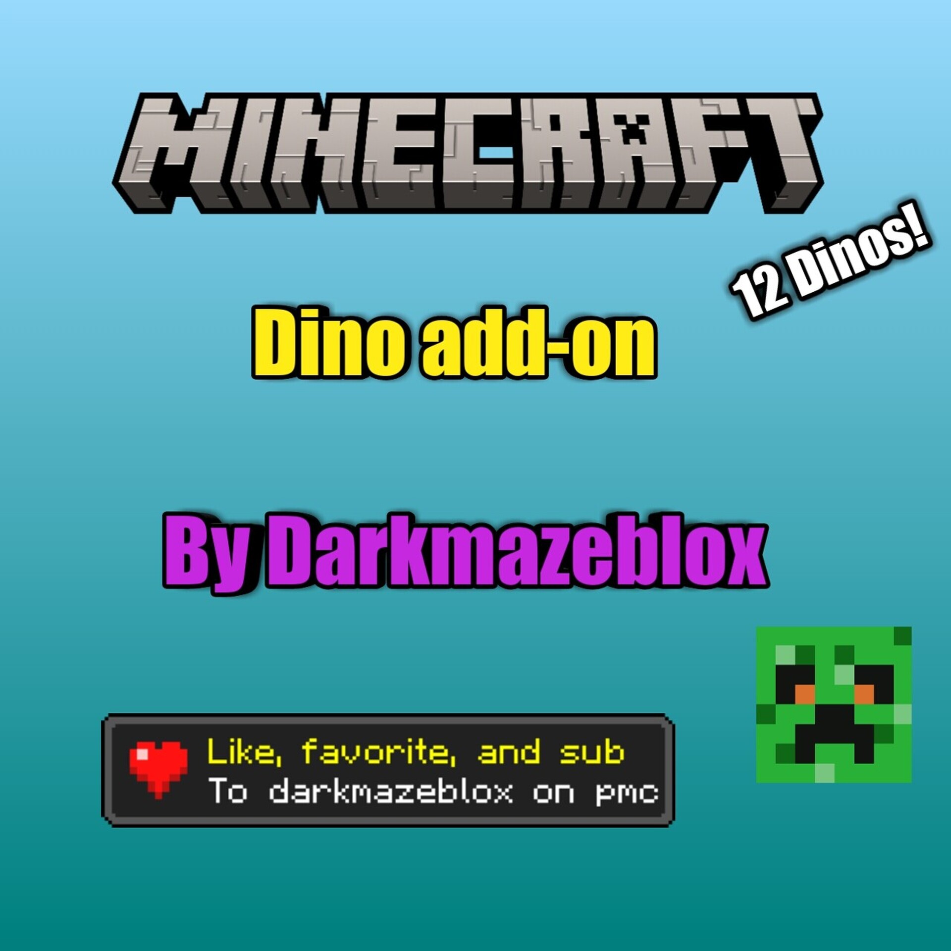 Dino add-on by Darkmazeblox[bedrock edition]. Minecraft Mod