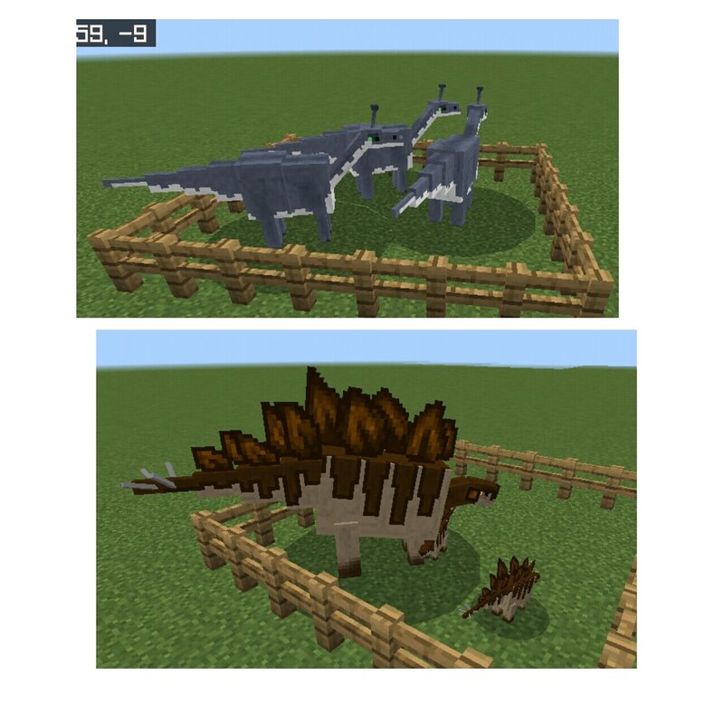 Dino add-on by Darkmazeblox[bedrock edition]. Minecraft Mod