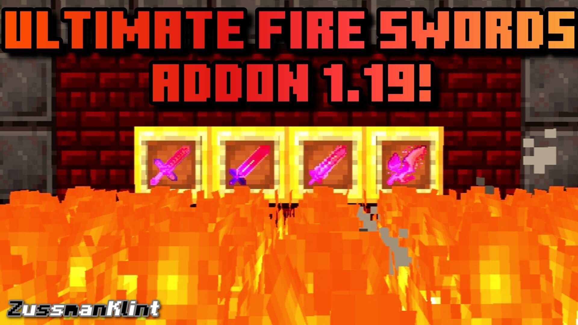OP Fire Swords Addon Minecraft 1.19 Minecraft Mod