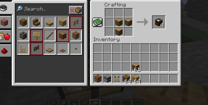 wood craft Minecraft Mod