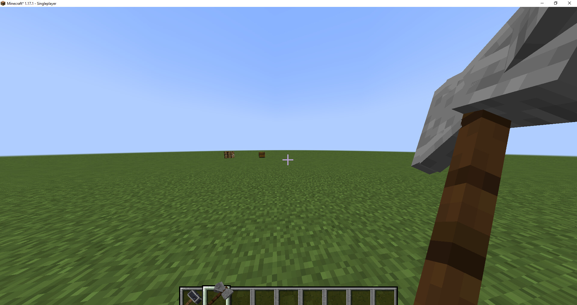 Mjolnir (Thor's hammer) and Stormbreaker (Thor's axe) Minecraft Mod