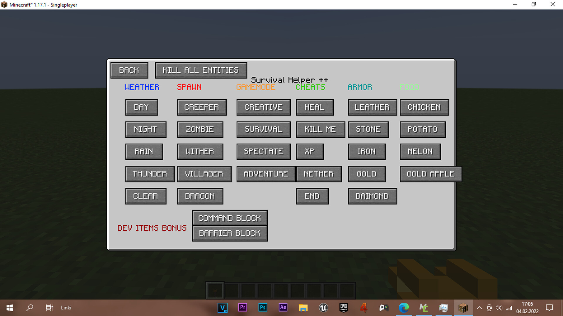 Survival Helper Minecraft Mod