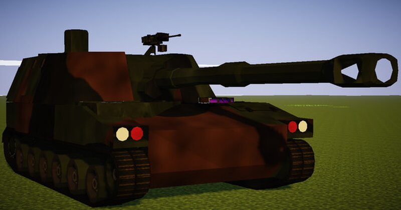 Mcheli M109 self-propelled howitzer Minecraft Mod