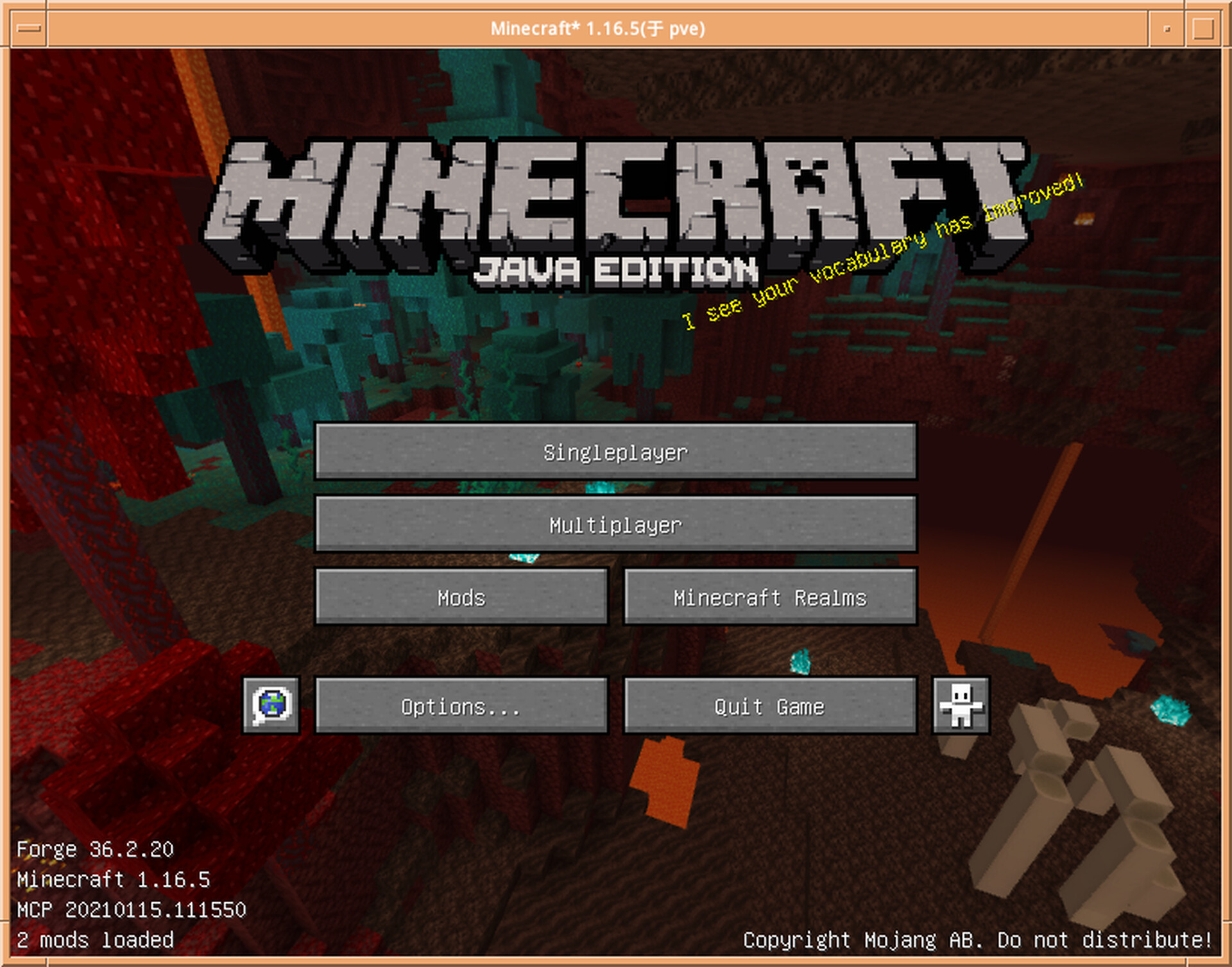 Monospace Font for Minecraft with ModLauncher Minecraft Mod