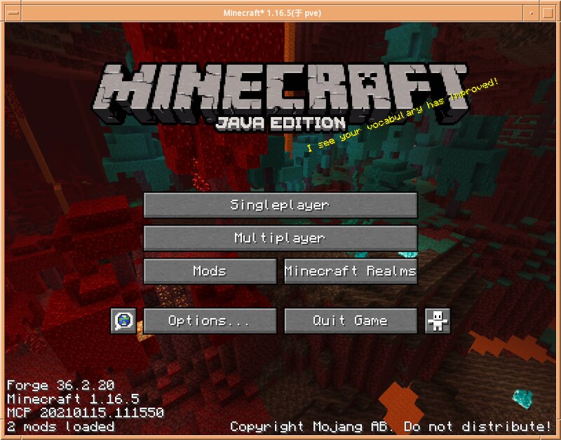 Monospace Font for Minecraft with ModLauncher Minecraft Mod