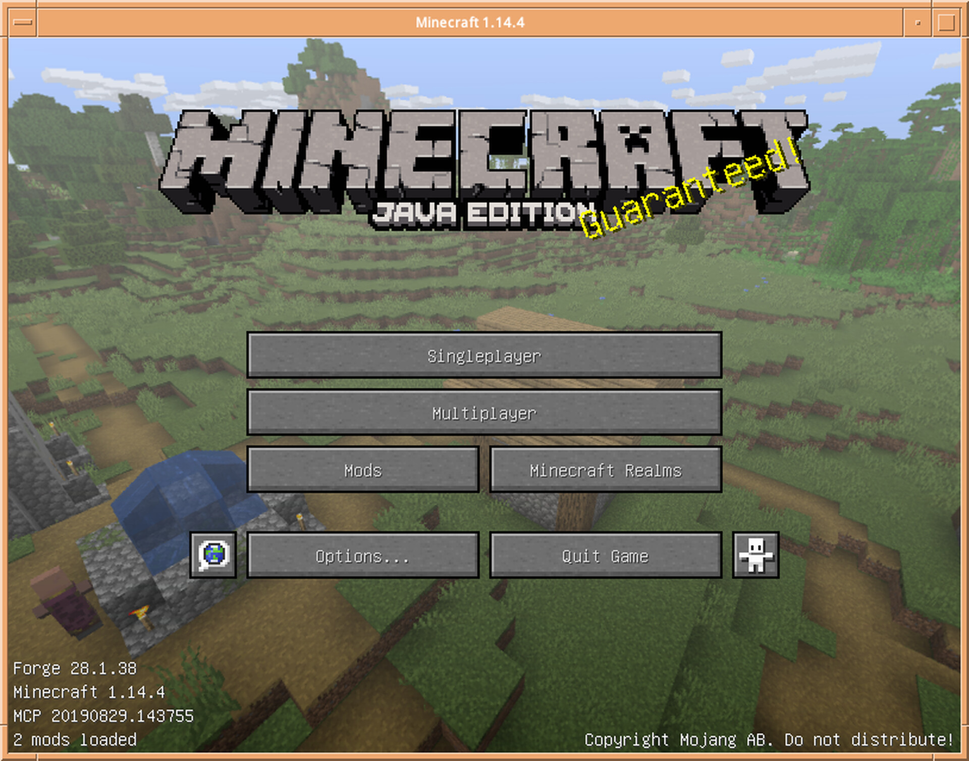 Monospace Font for Minecraft with ModLauncher Minecraft Mod