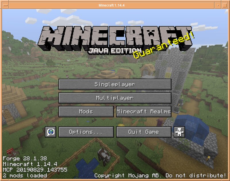 Monospace Font for Minecraft with ModLauncher Minecraft Mod