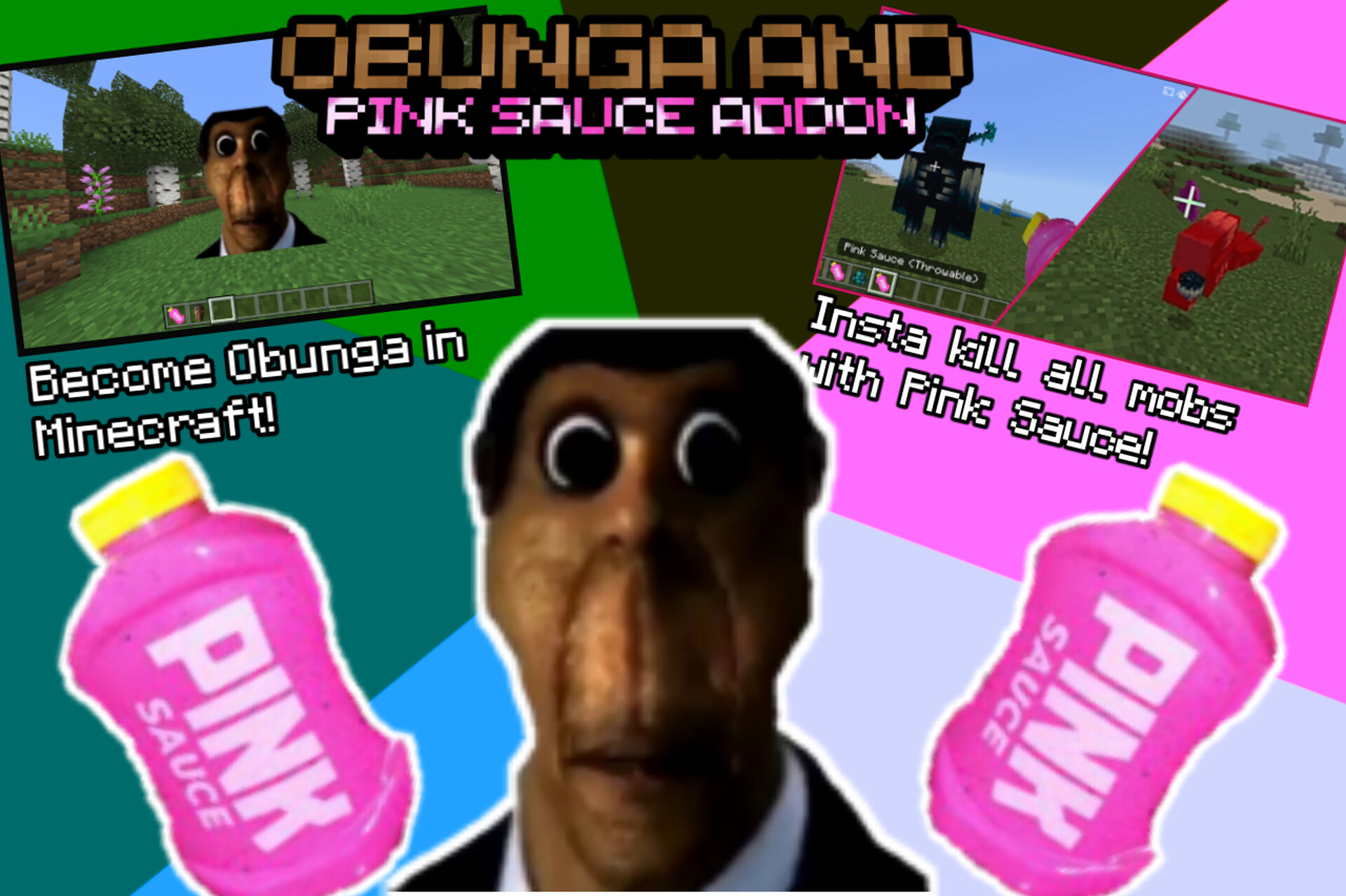 Obunga and Pink Sauce Addon Minecraft Mod