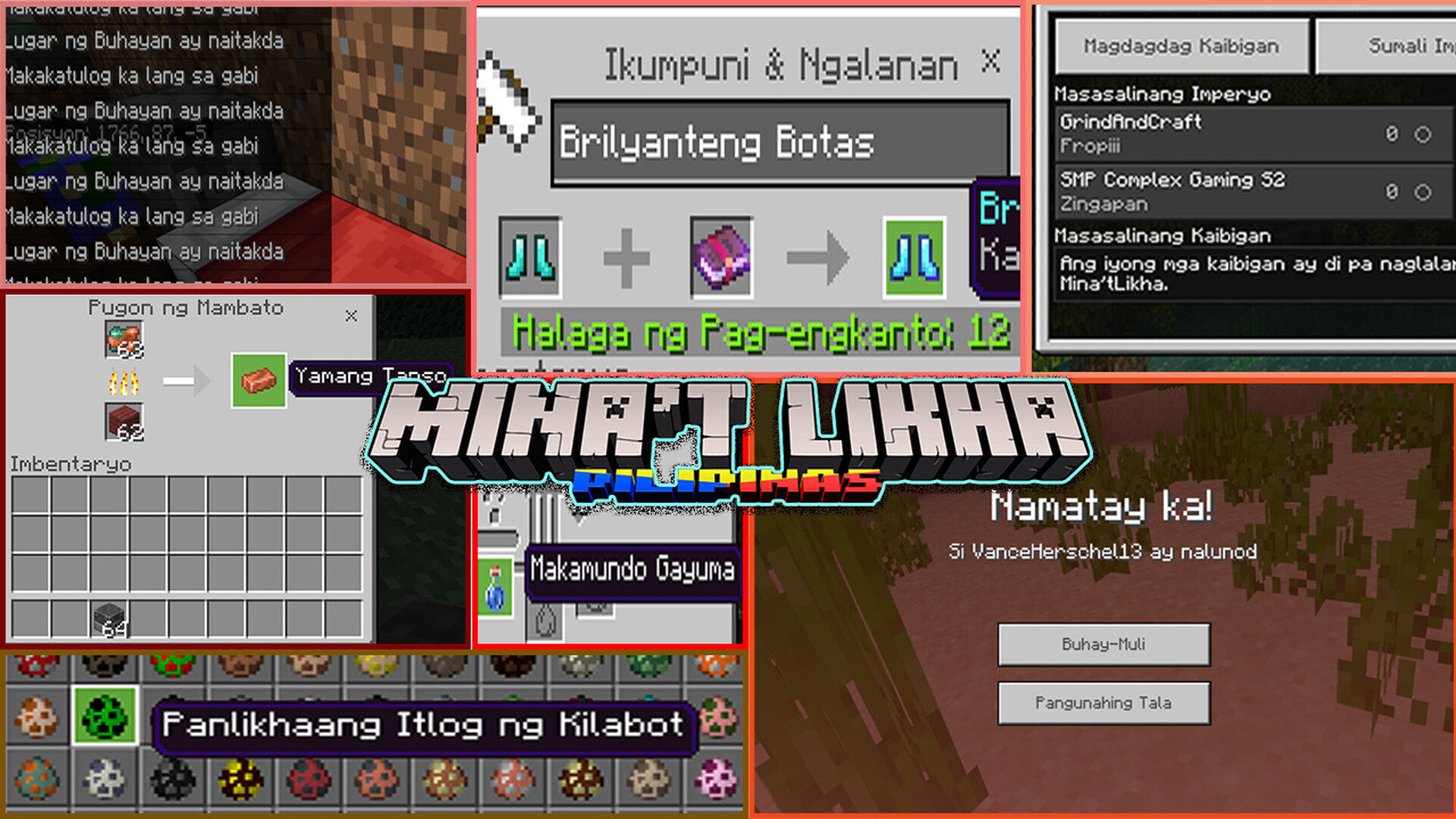 Minecraft Filipino Language for Bedrock (Mina'tLikha Pure Tagalog ...