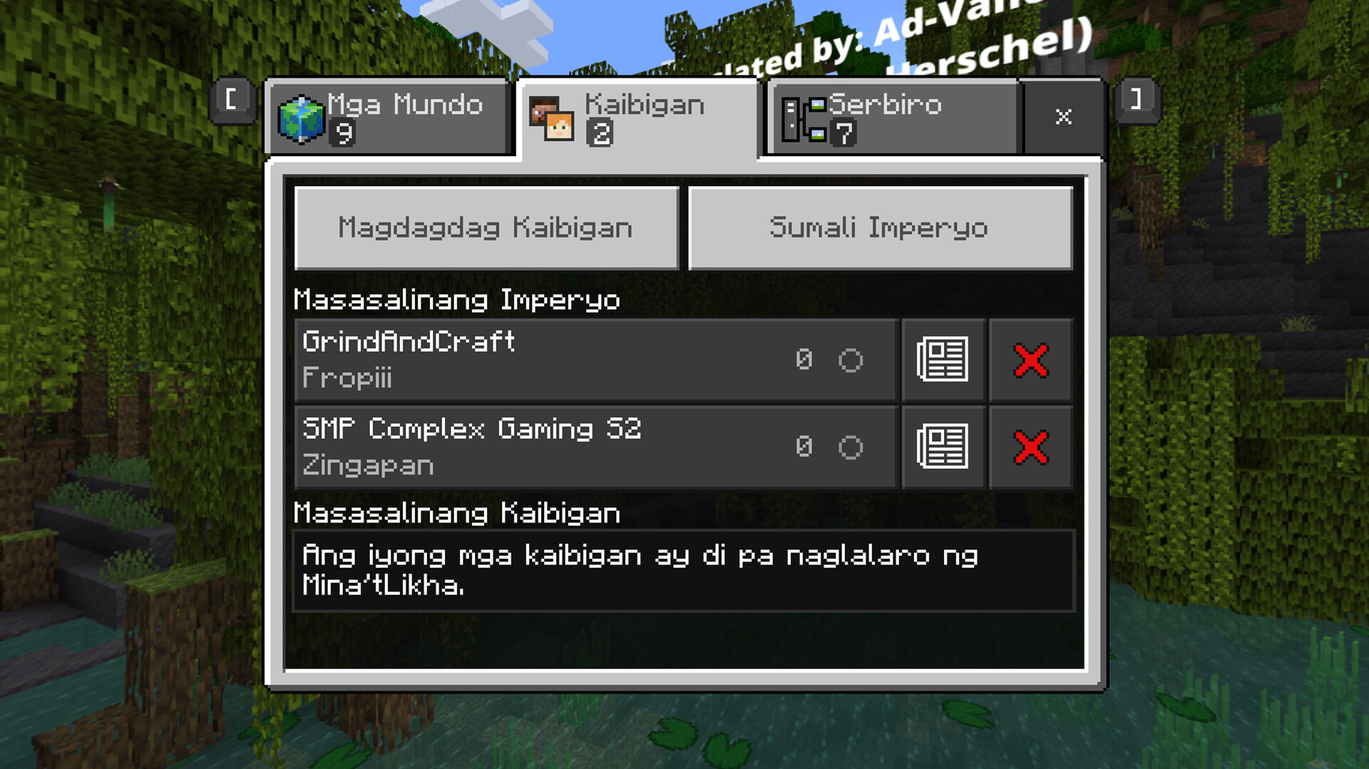 Minecraft Filipino Language for Bedrock (Mina'tLikha Pure Tagalog ...