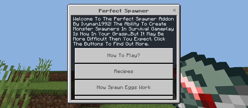 Perfect Spawners Addon (Bedrock/Stable) Minecraft Mod